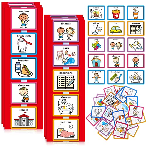 35 Pieces Visual Schedule Cards Routine Cards Home Chore Chart Routine ...