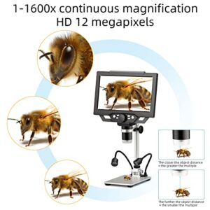 Koolertron 9 inch LCD Digital Microscope with 32G TF Card,12MP 1600X ...