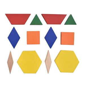 LEARNING ADVANTAGE Wood Pattern Blocks Set - 250 Pieces
