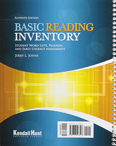 Basic Reading Inventory – Early Literacy Assessments