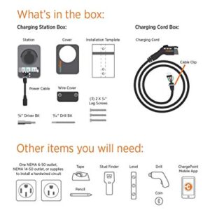 ChargePoint Home Flex Electric Vehicle (EV) Charger, 16 to 50 Amp, 240V ...