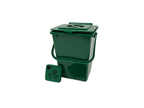 Exaco ECO 2000 Kitchen Compost Pail, 2.4 Gal, Basic Green