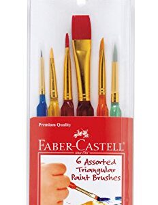 Faber-Castell 6-Piece Triangular Paint Brush Set for Kids