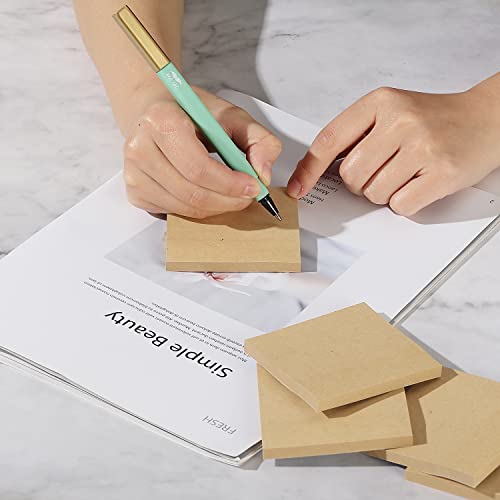 Mr. Pen- Kraft Sticky Notes, 3”x3”, 12 Pads, Kraft Paper Sticky Notes ...