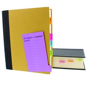 Redi-Tag Divider Sticky Notes: Tabbed, Ruled 4x6 - Organize & Note