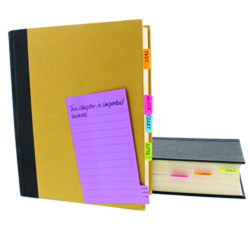 Redi-Tag Divider Sticky Notes: Tabbed, Ruled 4x6 - Organize & Note
