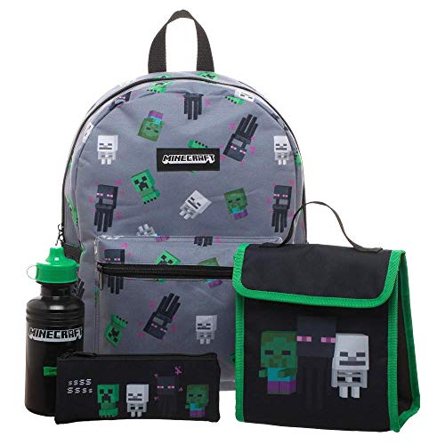 Get the Official Minecraft Kids 4 Piece Backpack Set
