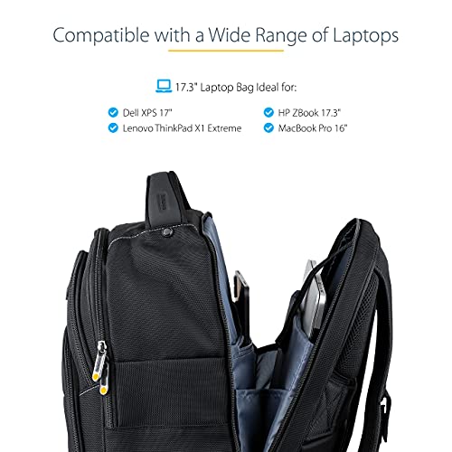 StarTech Ergonomic 17.3" Laptop Backpack | Removable Case