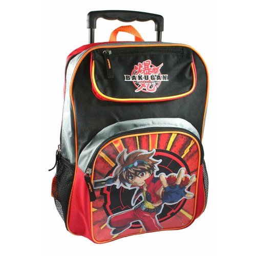 Bakugan Rolling Backpack - Bakugan Full size Wheeled Backpack ( Red ...