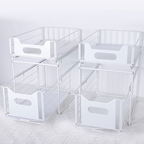 2-Tier Under Sink Organizer Set | R RUIMEI Slide-Out Storage