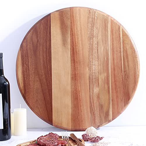 Heavy Duty Wood Lazy Susan Turntable, (20inch) Extra Large Acacia ...