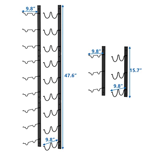 CharaVector 18 Bottle Stainless Steel Wall Wine Rack - Save Space