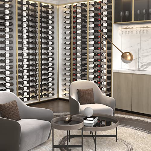 CharaVector 18 Bottle Stainless Steel Wall Wine Rack - Save Space
