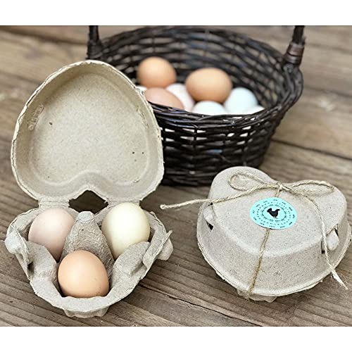 Heidi 3 Egg Carton 3-Count Paper Egg Cartons 24 pack Heart Shaped with ...