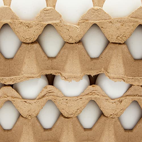 18 Pack Bulk Egg Cartons for 30 Chicken Eggs, Reusable Brown Paper ...