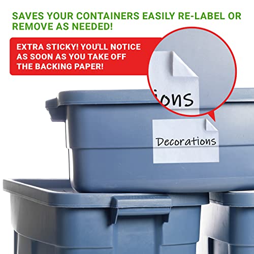 Get Organized: MESS Large 6x4" Storage Bin Labels (50 Pack)