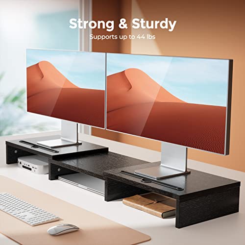 LORYERGO Dual Monitor Stand: Ergonomic & Adjustable Riser
