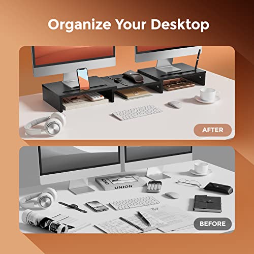LORYERGO Dual Monitor Stand: Ergonomic & Adjustable Riser