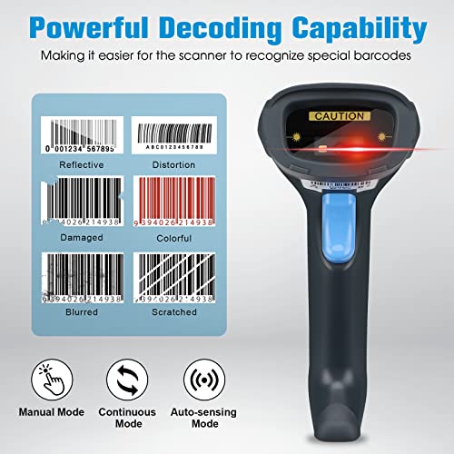 OBZ 2D Barcode Scanner for Computers, USB Wired 1D 2D QR Code Scanner ...