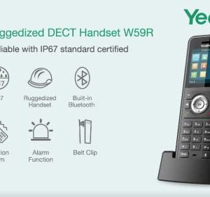 Yealink W59R Rugged IP67 DECT Phone | Long Battery Life