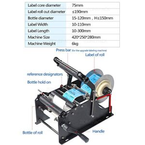 ZONEPACK Upgraded Manual Labeling Machine Label Applicator Bottle Labeler Sticker Label Printer ...