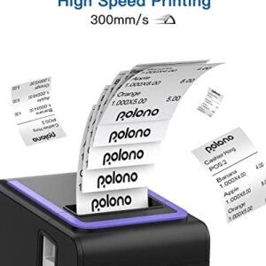 POLONO Receipt Printer, 3 1/8"" 80mm PL330 Thermal Receipt Printer ...