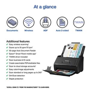 Epson Workforce ES-500W II Wireless Color Duplex Desktop Document ...