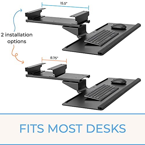 Stand Steady Under Desk Keyboard Tray | Adjustable Tilting Keyboard ...