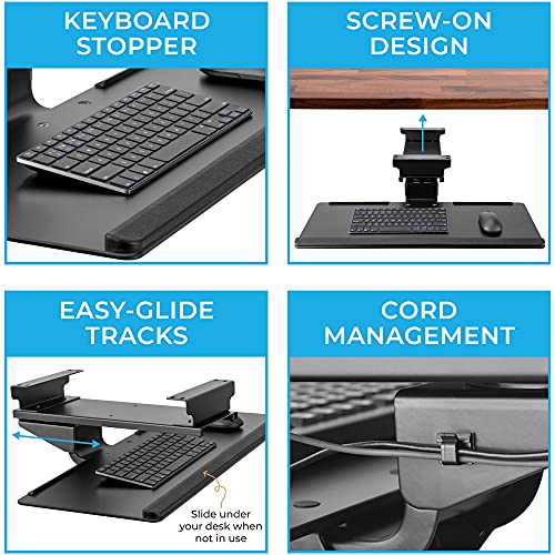 Stand Steady Under Desk Keyboard Tray | Adjustable Tilting Keyboard ...