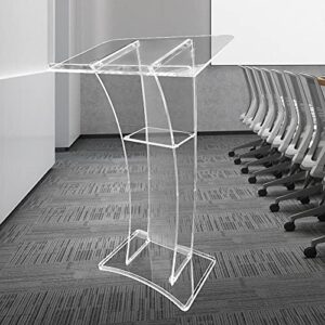 Slanted Podium Lectern Conference Pulpit Acrylic Podium Clear ...