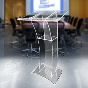 Slanted Podium Lectern Conference Pulpit Acrylic Podium Clear ...