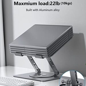 MCHOSE Adjustable Laptop Stand | 360° Swivel, Foldable Riser