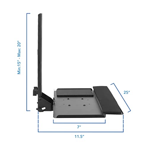Mount-It! Monitor and Keyboard Wall Mount, Height Adjustable Standing ...