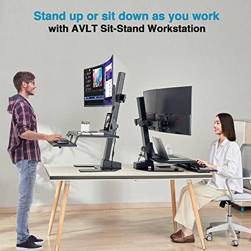 AVLT Electric Standing Desk Converter - Dual Monitor Lift