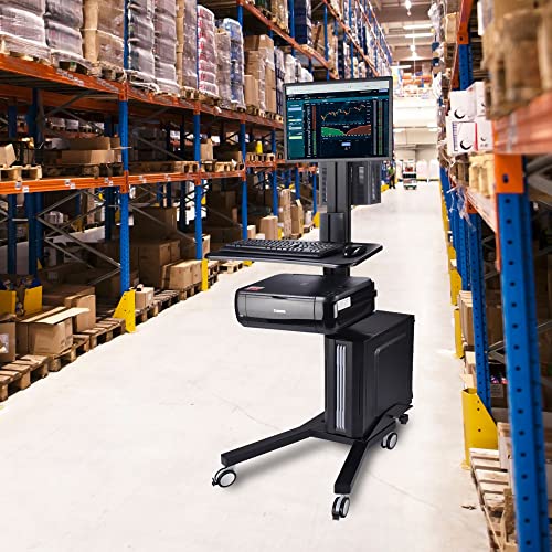 AW Mobile Standing Workstation - Rolling PC Cart