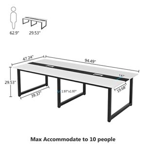Tribesigns 8FT Rectangle Conference Table, 94.49L x 47.24W x 29.53H ...