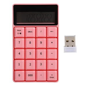 Wireless Number Pad, 2 in 1 Wireless Numeric Keypad 2.4G Digital Display Number Keyboard with ...