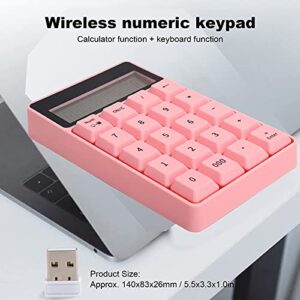 Wireless Number Pad, 2 in 1 Wireless Numeric Keypad 2.4G Digital Display Number Keyboard with ...