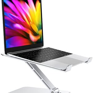 RIWUCT Foldable Laptop Stand, Height Adjustable Ergonomic Computer ...