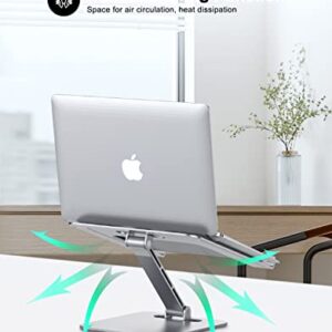 RIWUCT Foldable Laptop Stand, Height Adjustable Ergonomic Computer ...