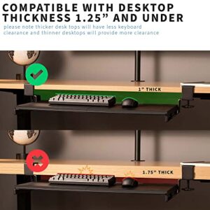 VIVO Large Keyboard Tray Under Desk Pull Out with Extra Sturdy C Clamp ...