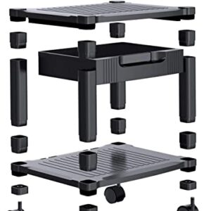 HUANUO Printer Stand - Under Desk Printer Stand with Cable Management ...