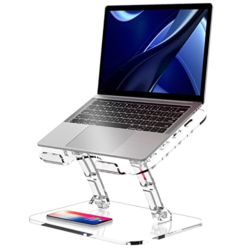 Lpoake 𝟮𝟬𝟮𝟯 𝗨𝗽𝗴𝗿𝗮𝗱𝗲𝗱 Acrylic Laptop Stand for Desk Clear Laptop Riser ...