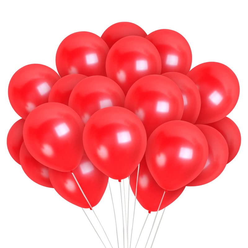 Treasures Gifted Metallic Red Balloons - Pearlized Ruby Red Balloons ...