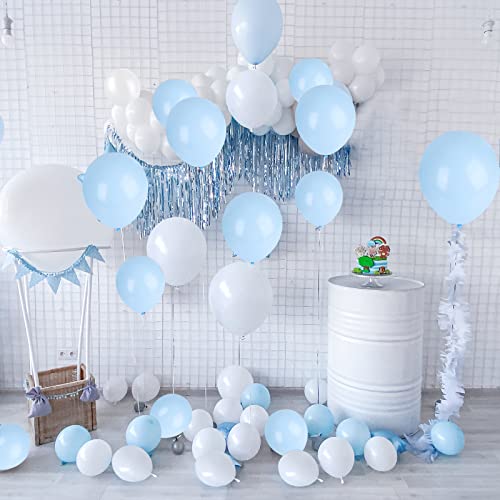 Blue and White Balloons, Light Blue White Balloon Garland Arch Kit, 84 ...