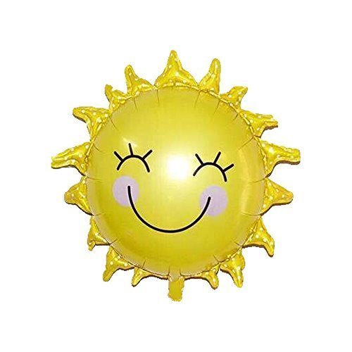Smiley-face Sun Balloon, 26" Foil Mylar Helium Balloon, Pack of 5 — 🛍️ ...