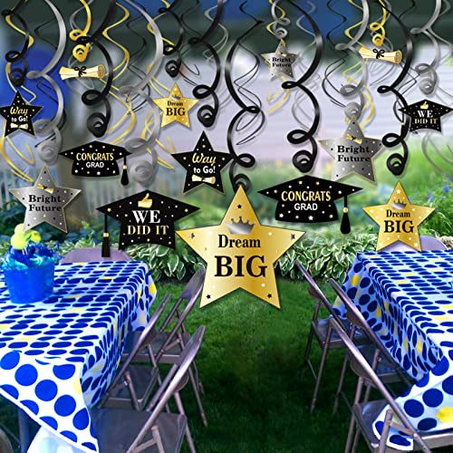 Konsait Graduation Hanging Decorations Swirls(28Pack), Graduation Party ...