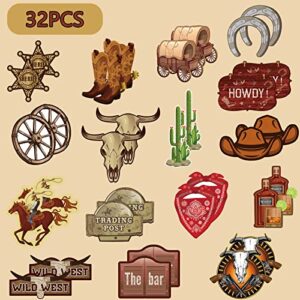 32 Pieces Western Party Decorations Cowboys Party Decorations Western ...