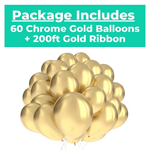 Shop 60 Pack Gold Metallic Balloons for Parties & Events