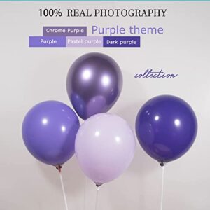 Dark Purple Balloons different sizes 100 Pack 12+10+5 inch Deep Hot ...